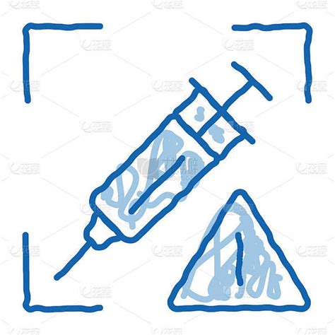 检测注入问题图标矢量大纲插图