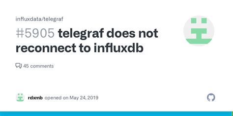 telegraf does not reconnect to influxdb · issue 5905 · influxdata