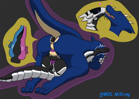 rule 34 anthro ass ball touching blue body bodily fluids buttplug chastity cage chastity