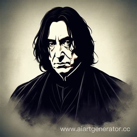 Mysterious Portrait Of Severus Snape Potions Master And Enigmatic Wizard Ai Art Generator