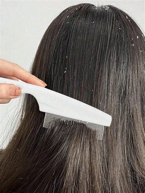 1pc Anti Dandruff Super Dense Teeth Fine Tooth Comb Head Scalp Cleaner Lice And Nit Removal