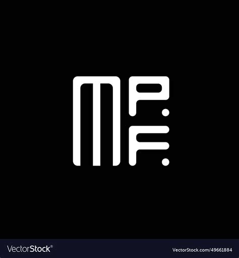 Mpf Letter Logo Design Simple And Modern Vector Image