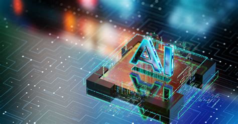 인공 지능의 힘 산업 및 고객 서비스 혁신 미래를 내다본다 미래 지향적인 빛나는 Ai 아이콘은 Cpu를 통해 텍스트와 명령을