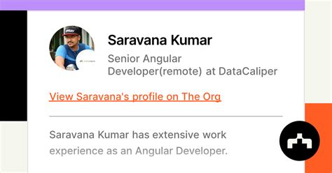 Saravana Kumar Senior Angular Developerremote At Datacaliper The Org