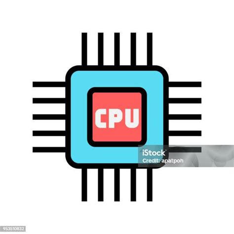 Cpu 圖示處理器向量向量圖形及更多一個物體圖片 一個物體 中央處理器 主機板 Istock
