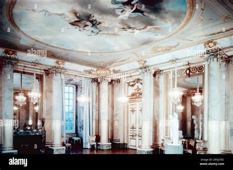 View Of The Pillared Hall At The Royal Palace Stockholm Sweden 1960s