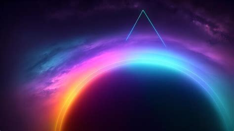 Premium Ai Image A Colorful Geometric Shape With A Triangle On Top