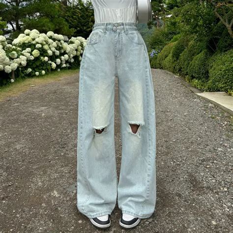 핏보장ღ숏and롱~xl 기장선택 빈티지 워싱 사이드 핀턱 롱 와이드 데님 팬츠 하이웨스트 롱 로우 루즈핏 폴딩 벌룬 청바지 새내기룩 봄 키작녀 키큰녀 빅사이즈 여름 5col
