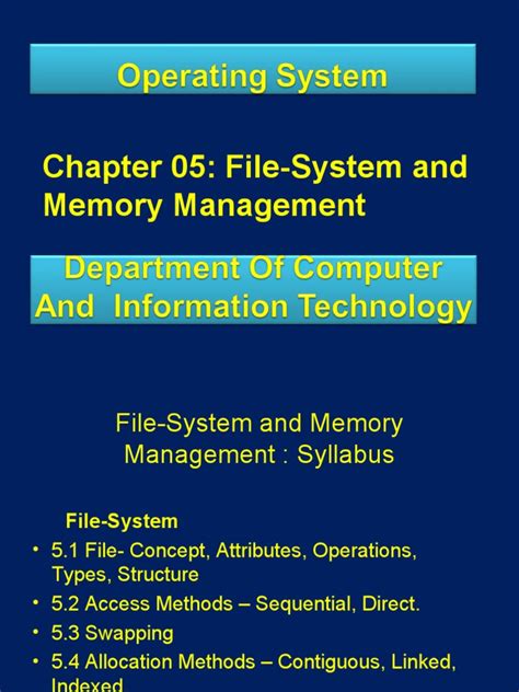 Cm Os 5sem Chapter5 Pdf File System Computer File