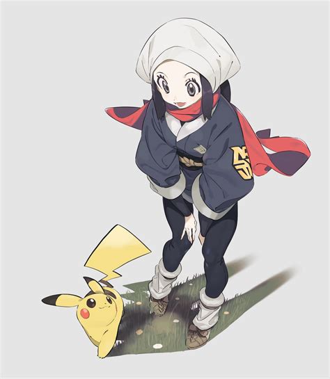 Pikachu And Akari Pokemon And More Drawn By Machi Wm Danbooru
