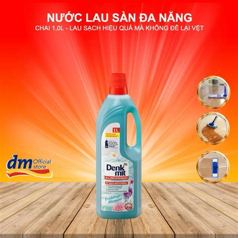 Nước Lau Sàn Đa Năng Denkmit Nhập Khẩu Đức Lau Sạch Diệt Khuẩn Chai 1