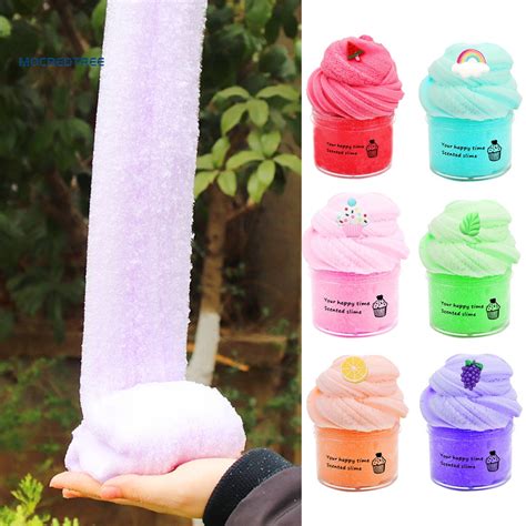 70ml Colored Clay Toy Soft Crystal Mud Stretchy Non Sticky Cloud Stress