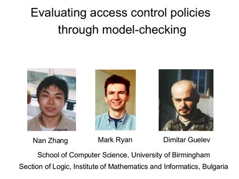 Ppt Evaluating Access Control Policies Through Model Checking Ifip 13 Powerpoint