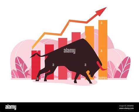 Bullish Stock Increase Chart Illustration Design Stock Vector Image