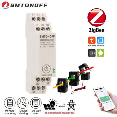 Zigbee Tuya Threee Phase 100a Smart Energy Power Monitor With External Zigbee Tuya Threee Phase 100a Smart Energy Power Monitor With External