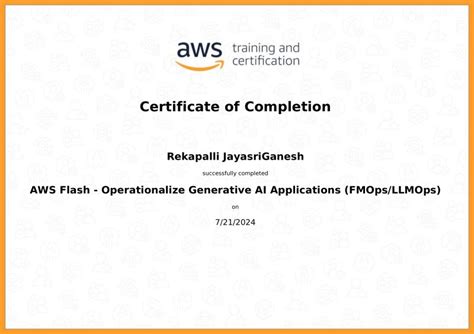 How To Operate Generative Ai Applications On Aws Flash Rekapalli Jayasriganesh Posted On The