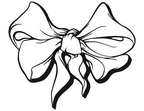 Bow Coloring Page Colouringpages