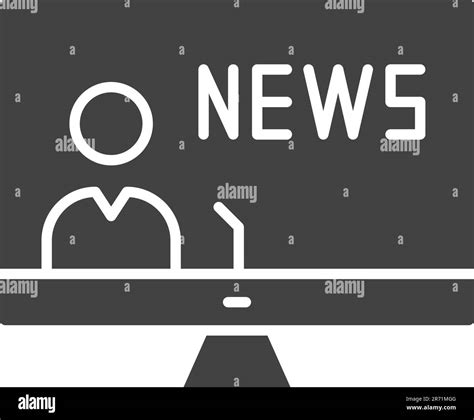 news anchor icon vector image suitable for mobile application web application and print media