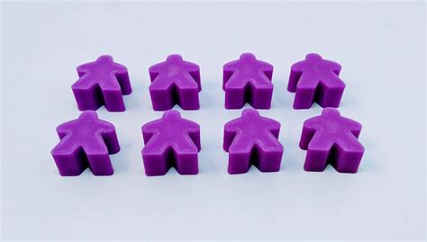 3d Printed Meeples Solid Board Game Pieces Set Of 8 Etsy Uk