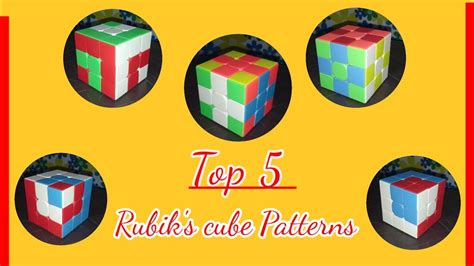 Top 5 Rubiks Cube Patterns Cube Easy Patterns Rubiks Cube Youtube