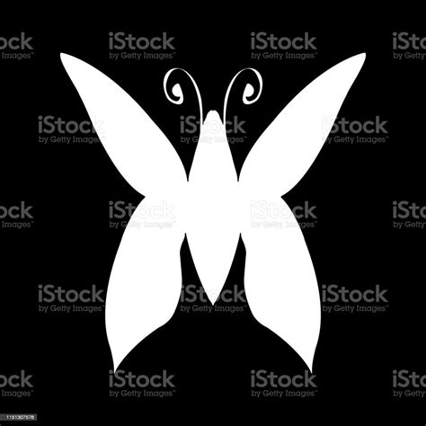 검은 배경에 고립 된 손으로 그린 나비 실루엣의 추상적인 벡터 일러스트 잉크 그리기 그래픽 스타일입니다 스케치 곤충에 대한 스톡 벡터 아트 및 기타 이미지 Istock