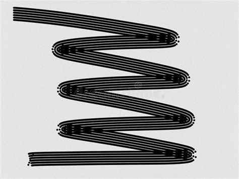 Black White Zigzag Line Dots Template Geometric Card Paper Circle