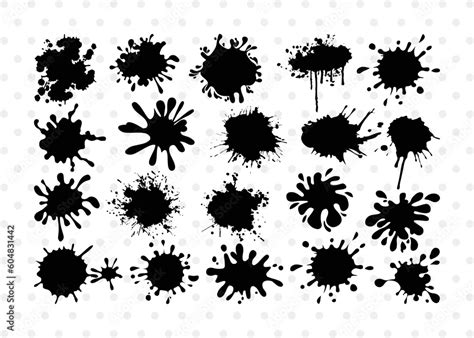 Ink Dots Svg Clipart Blood Splatters Svg Ink Splatters Svg Paint My