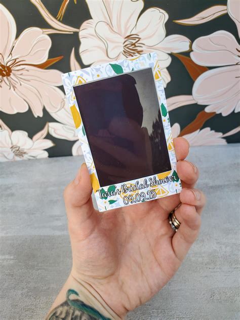 Blue Tile Lemon Polaroid Stickers Polaroid Film Stickers Polaroid
