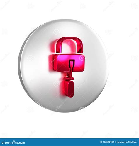 Red Lockpicks Or Lock Picks For Lock Picking Icon Isolated On Transparent Background Silver