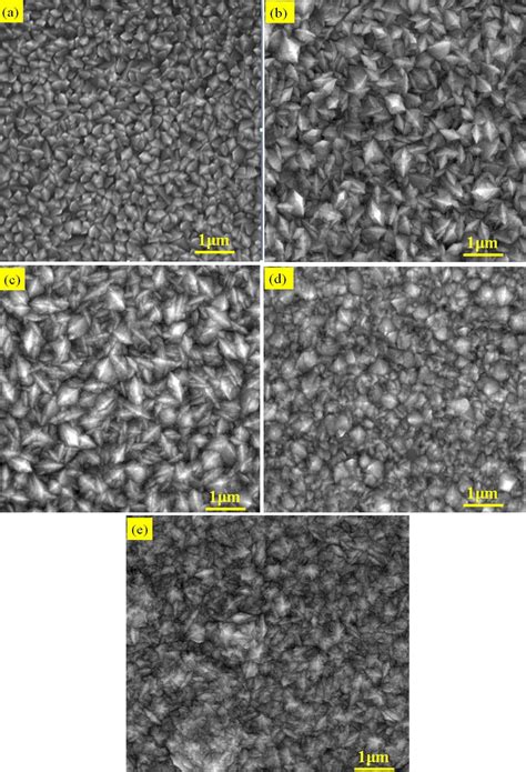 SEM Micrographs Of A Un Doped SnO2b 0 5 Wt C 1 0 Wt D 1 5 Wt And
