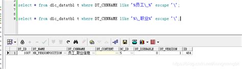 Oracle中like模糊查询时，对下划线的转义操作oracle Like 下划线 Csdn博客