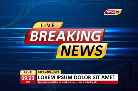 뉴스 속보 프리미엄 벡터