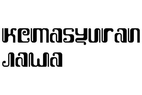 Kemasyuran Jawa Font Free Font Download