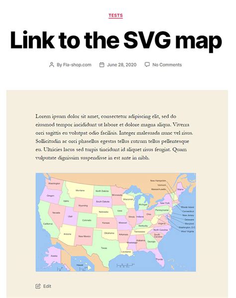 How To Embed The SVG Map Into WordPress Fla Shop