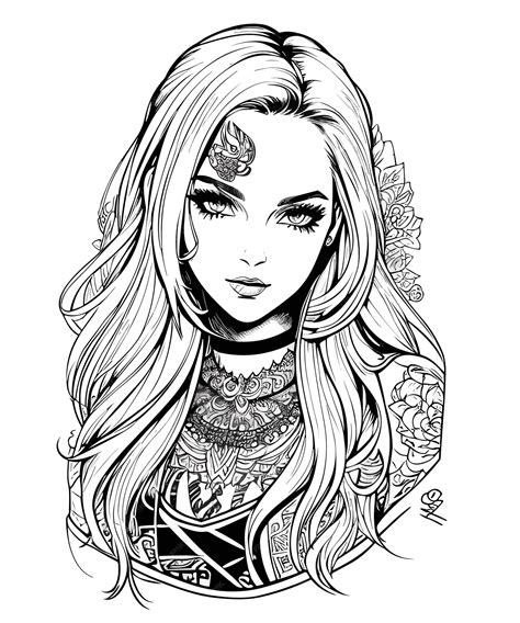 Premium Vector A Vector Art Handdrawn Pencil Of A Bad Girl Sketch