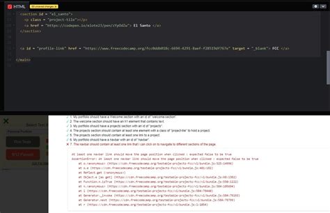 Bar With Link To Section In Same Page Html Css The Freecodecamp Forum