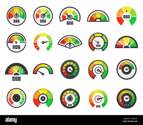 speedometers set gauge barometer and tachometer speed or fuel