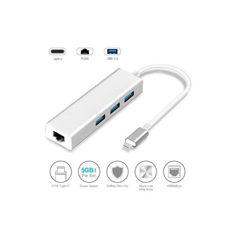 Hub Usb E Tipo C Com Portas Usb E Porta Rj Le Shopee Brasil