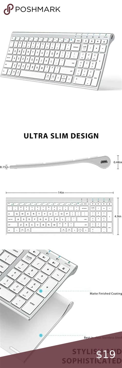 IClever BK10 Bluetooth Keyboard Multi Device Keyboard Rechargeable Bluetooth
