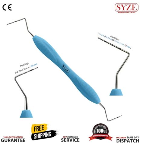 Periodontal Pocket Depth Measurement Probe Unc15who Dental Hygiene