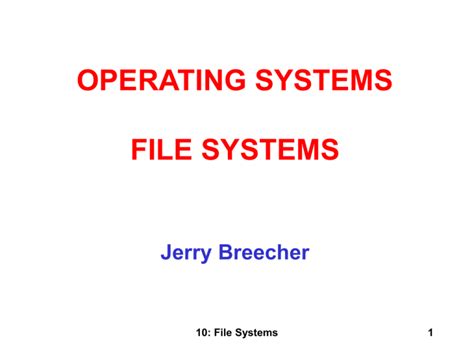 Filesystems