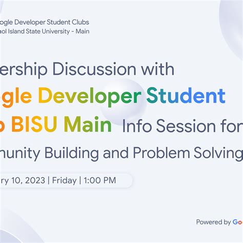 See Partnership Discussion With Gdsc Bisu Main Info Session On