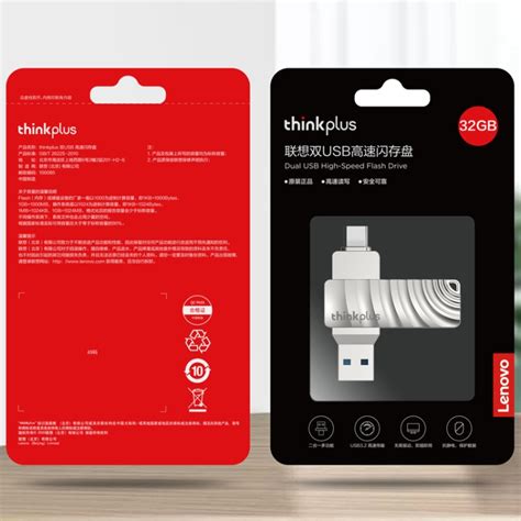 Lenovo Thinkplus MU USB USB C Type C Dual Head Flash Drive Memory GB