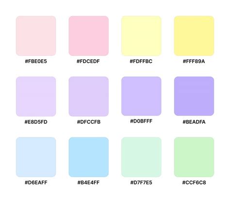 25 Best Pastel Color Palettes With Names And Hex Codes Pastel Colour Palette Pastel Colors