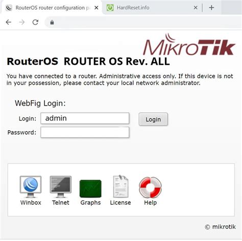 Open Admin Page On Mikrotik Router Os Rev All How To