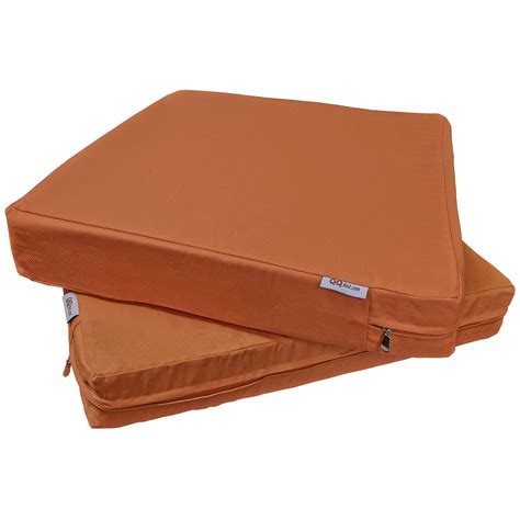 2 Pack 20x18x4 Memory Foam Platform Water Resistant Cushions For