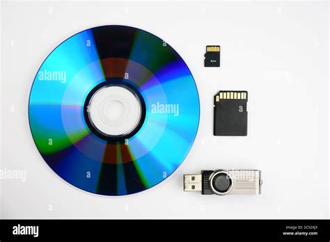 SD Disk A Flash And A Two Chips Isolated On A White Background Stock Photo Alamy