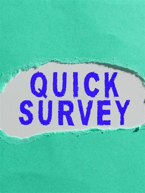 Sign Displaying Quick Survey Business Showcase Conduct Fast Check On Condition Value Situation