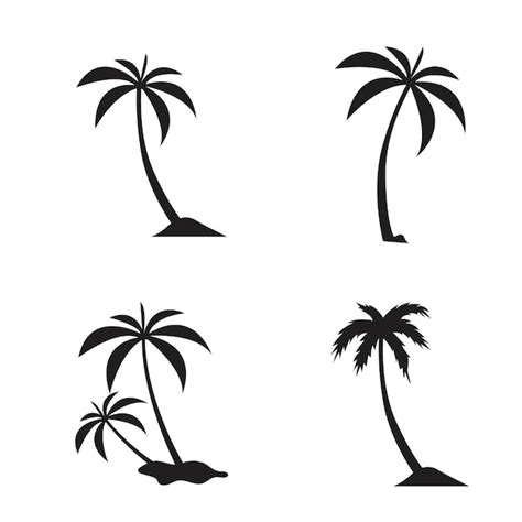Premium Vector Palm Tree Icon Vector Illustration Template Design
