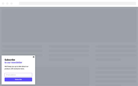 Newsletter Subscription Form Popup Template